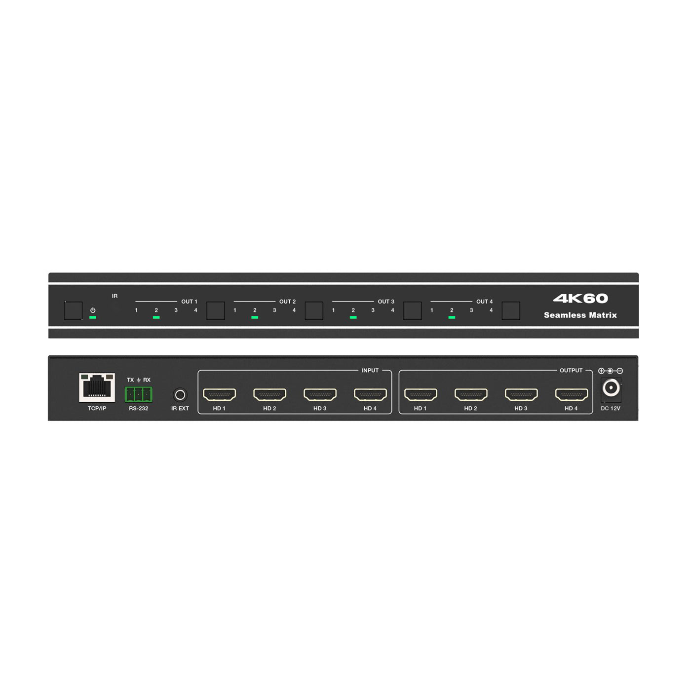 4K 4x4 Seamless HDMI Matrix Switcher & Video Wall Controller