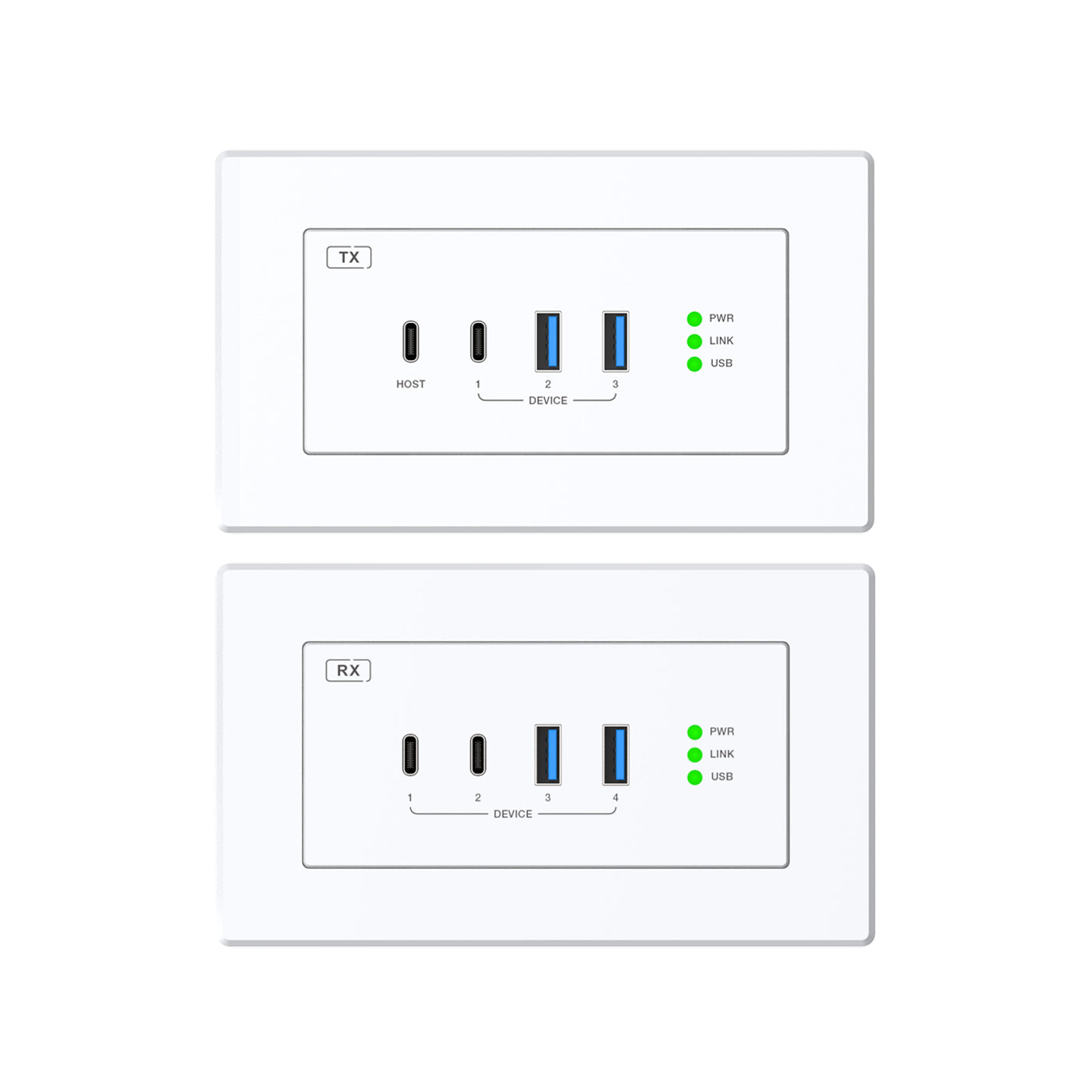 1-Host USB-C & USB 3.2 Gen 1 100m Extender over HDBaseT (EU/UK WP Tx t